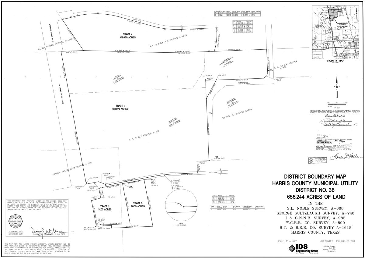 District Boundaries Harris County Mud 36
